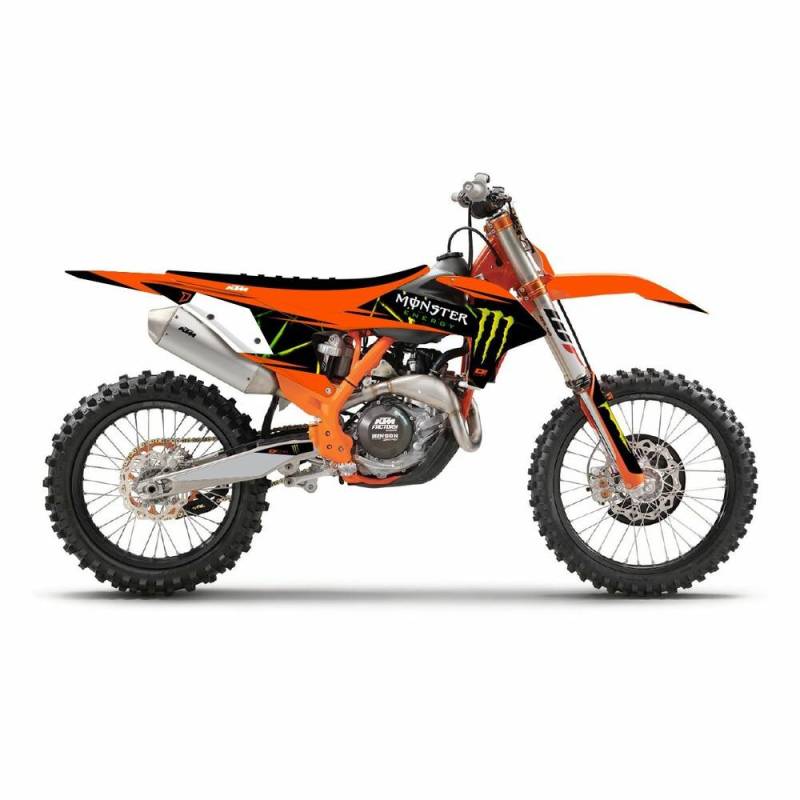 DCOR Monster Energy KTM Complete Graphics Kit - White - 20-30-131