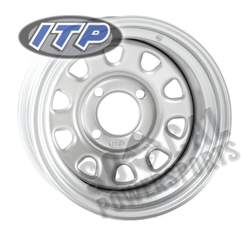ITP Delta Steel Wheel, 12x7, 5+2, 4/110, Silver - 1225553032