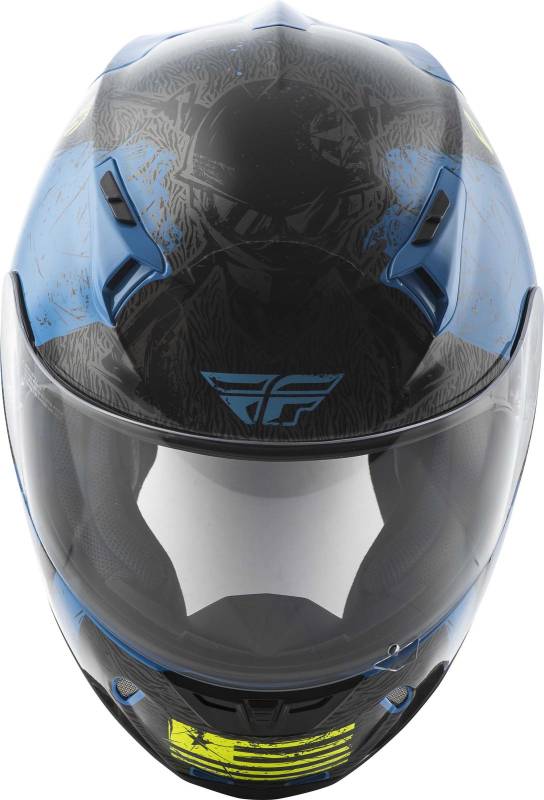 Fly Racing Revolt FS Liberator Helmet - 73-8372-1 - Gloss Blue/Hi-Vis ...