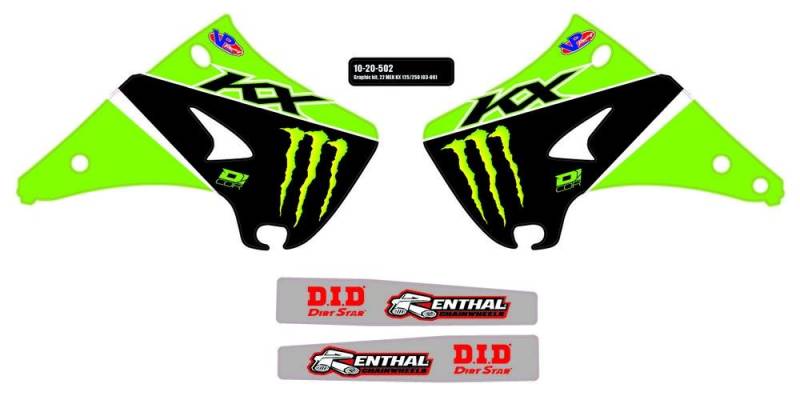 DCOR 2022 Monster Energy Kawasaki Graphic Kit - White - 10-20-762