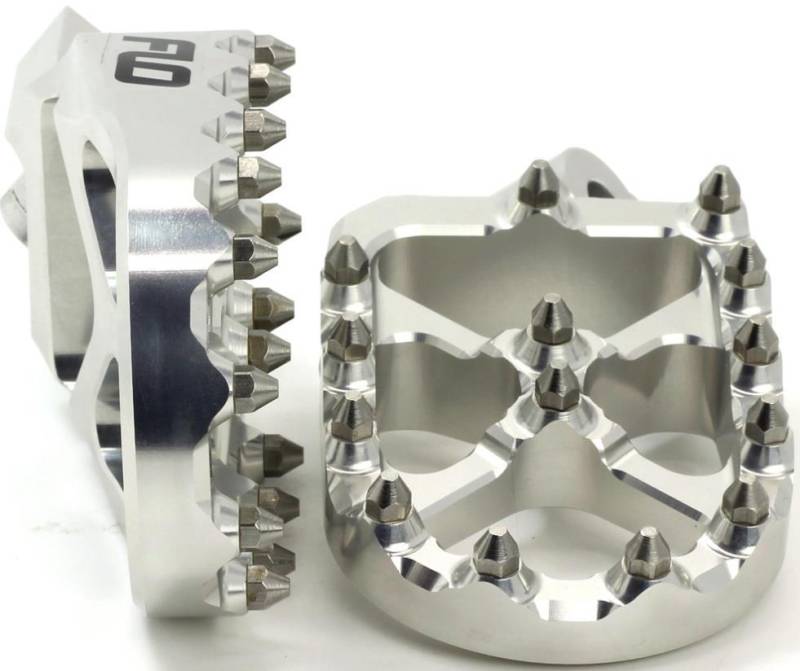 Flo Motorsports Pro Series Foot Pegs - Silver - FPEG-792SIL