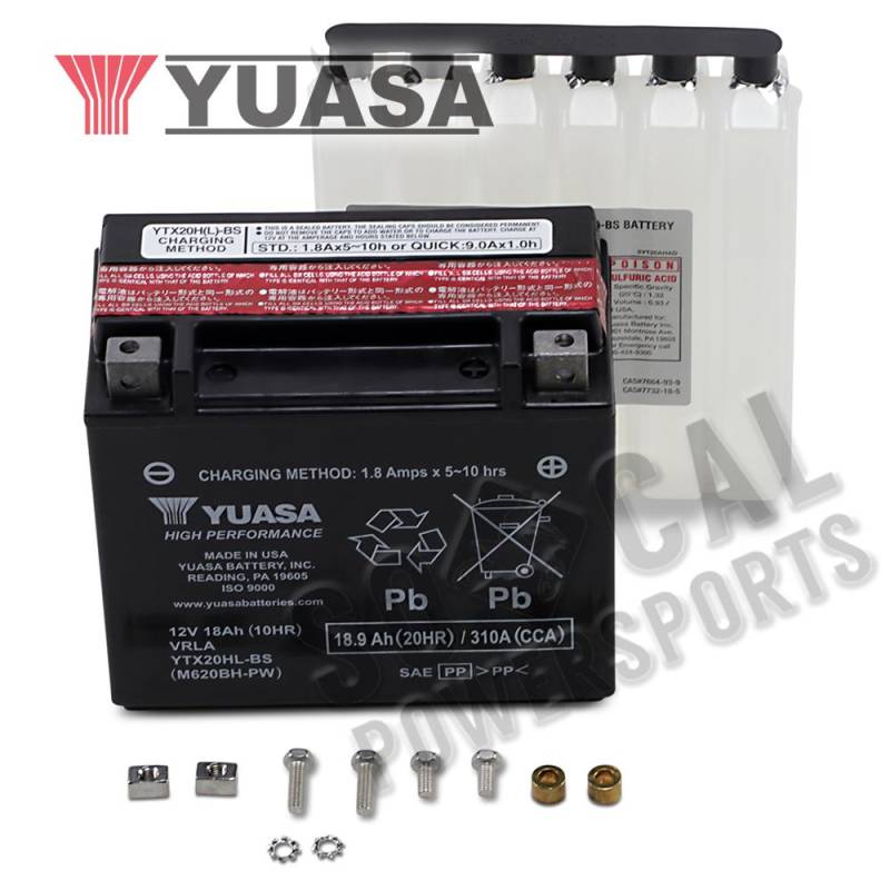 Yuasa Battery Ytx20Hl-Bs-Pw Personal Watercraft W/ Spacer
